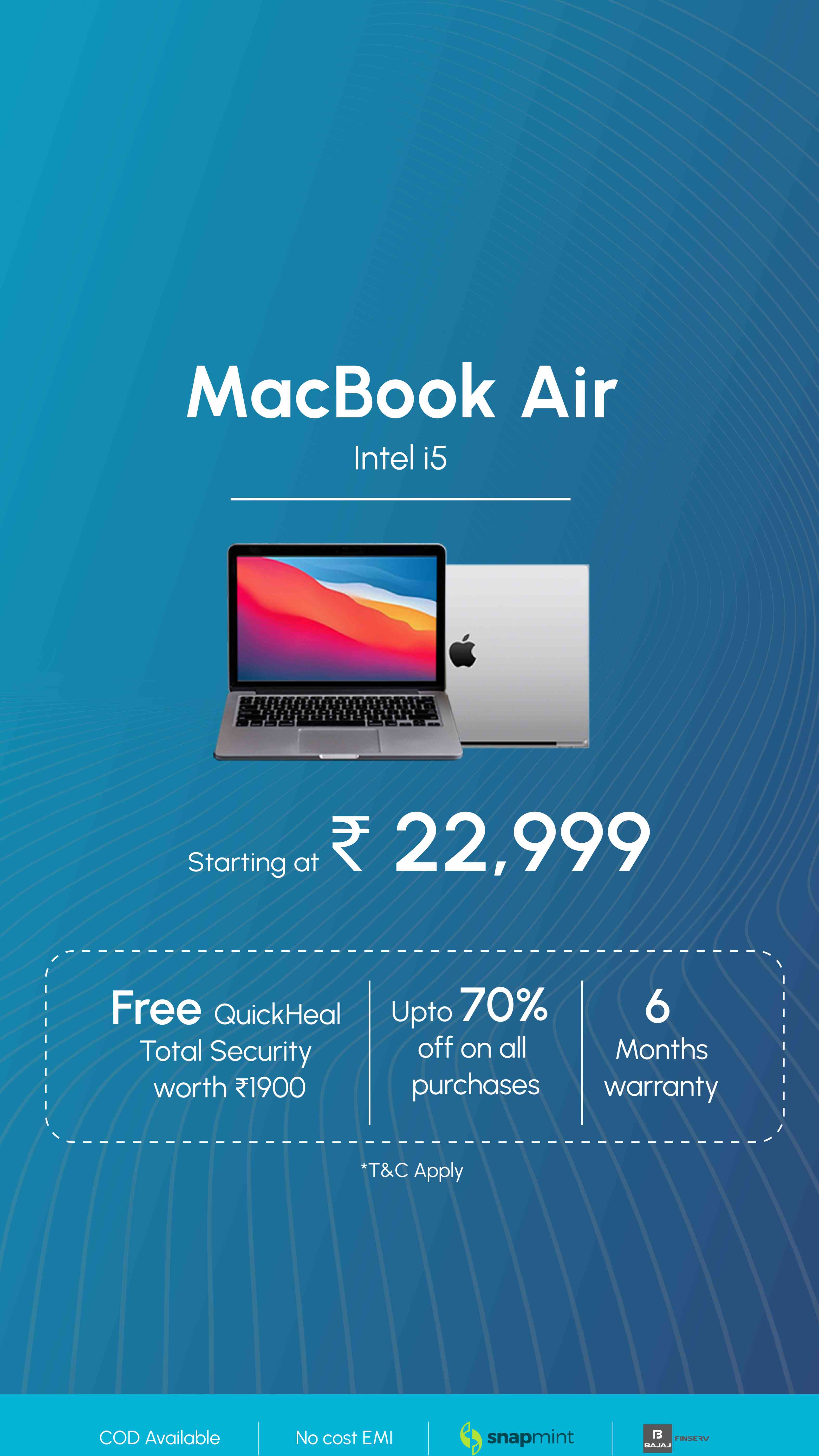 नवीनीकृत इलेक्ट्रॉनिक्स पर 70% तक छूट!